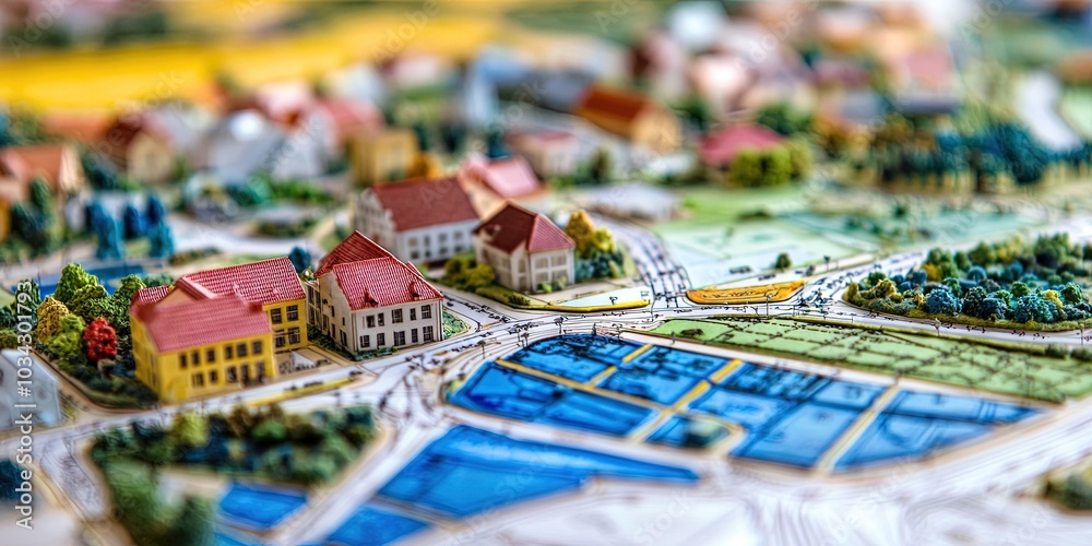 map showing buildings, land parcels, and vacant plots, reflecting land ...