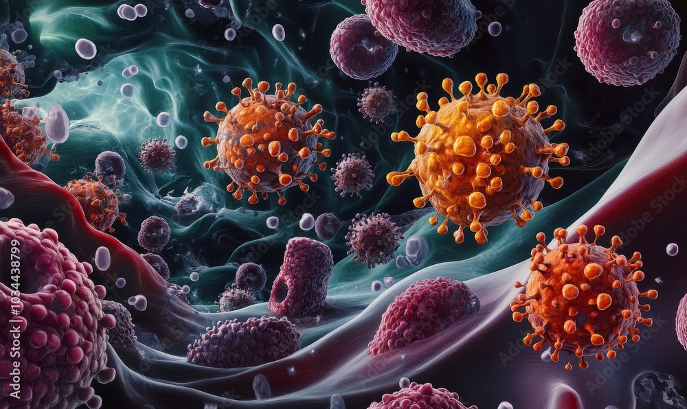 Detailed medical illustration of human papillomavirus showing its ...