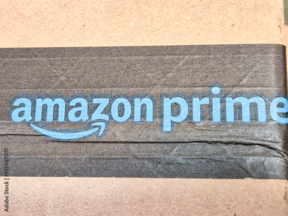 Warsaw, Poland - September 20, 2024: Close-up of an Amazon Prime ...