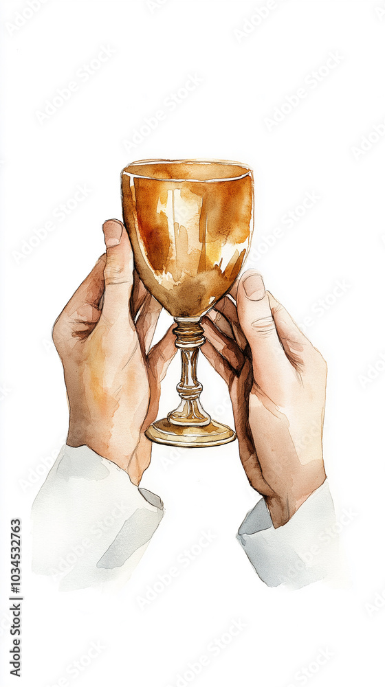 Communion, hand of Christian reached out to partake in holy bread ...