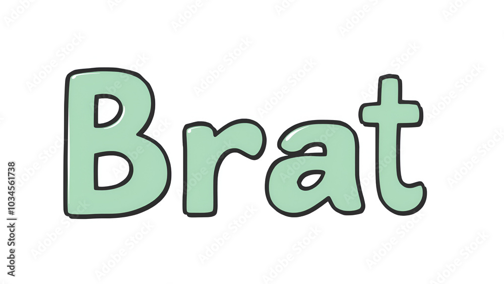 Brat - graphic text illustration to announce the presence of a brat ie ...