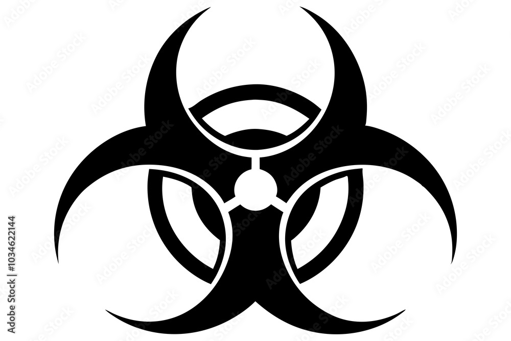 silhouette of the biohazard symbol icon Stock Vector | Adobe Stock