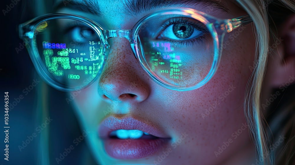 abstract representation of juli programming language female face in ...