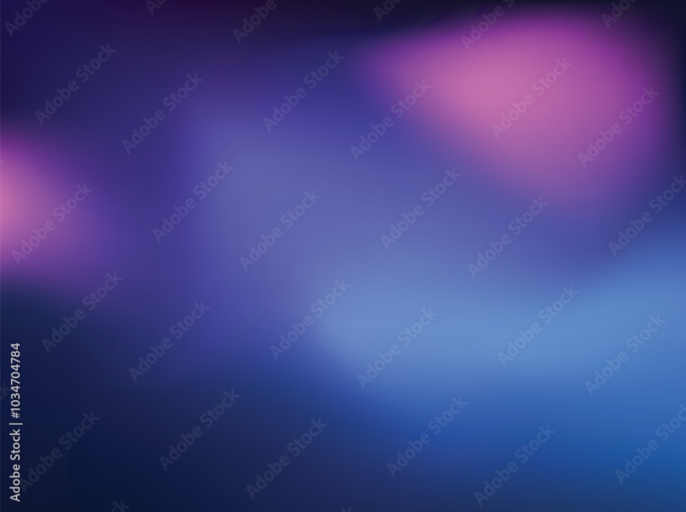 abstract mesmerizing background with a dark blue night sky gradient. A ...