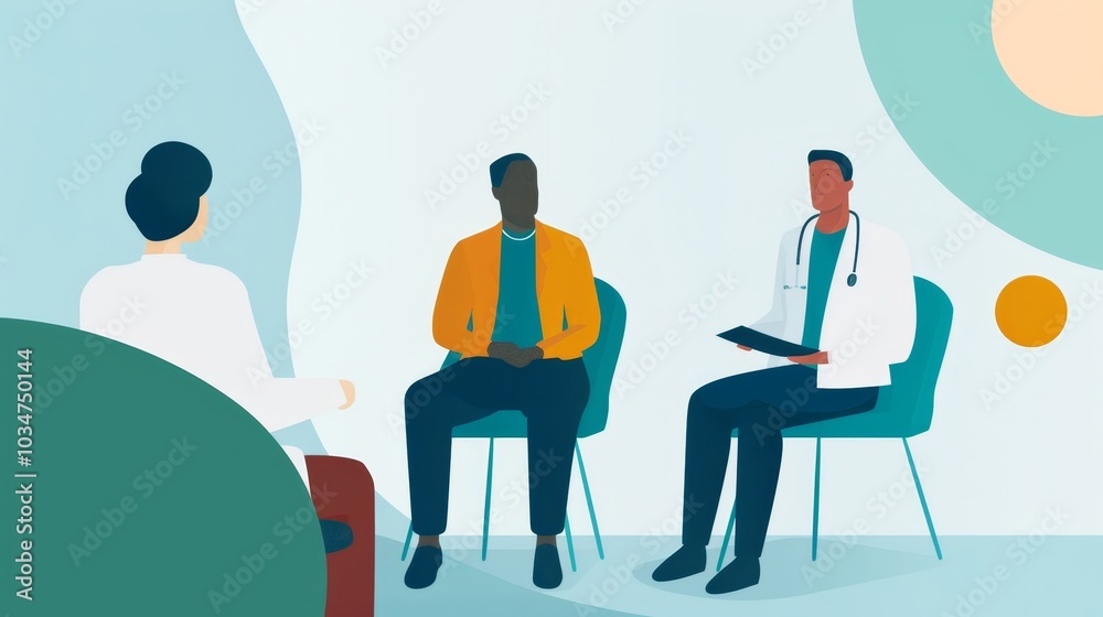 Abstract conceptual design visualizing continuous care and monitoring ...