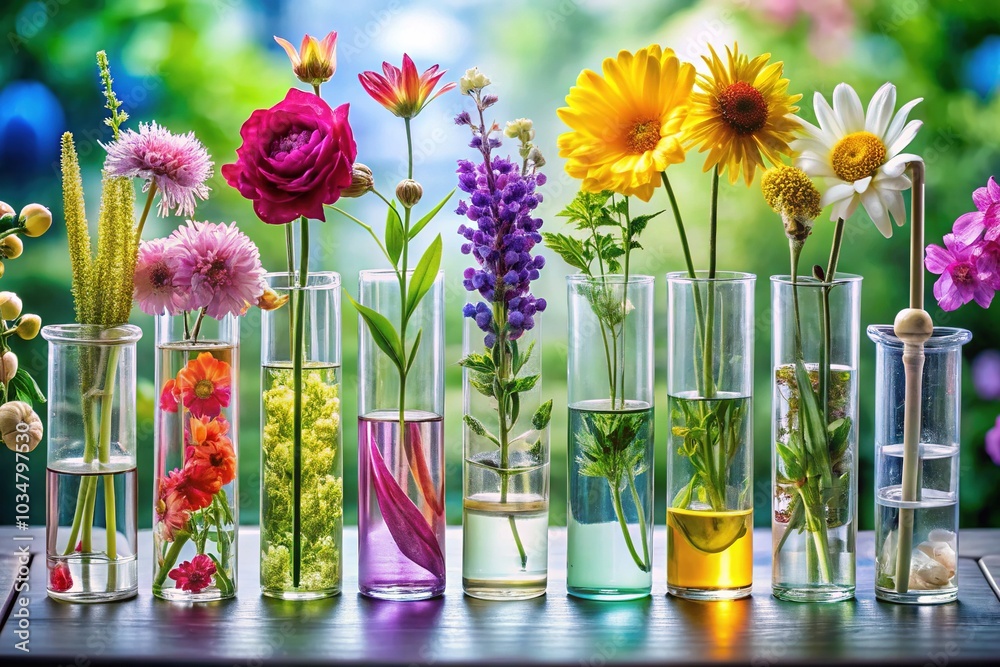 Test Tube Flowers: A Unique Way to Display Plants ilustración de Stock ...