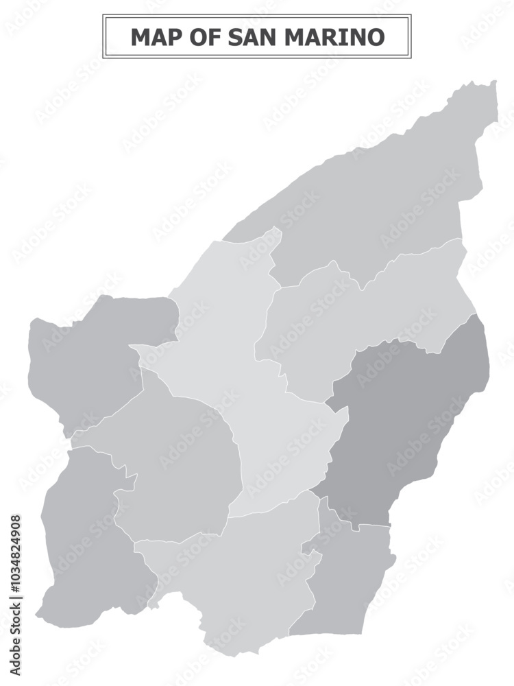European Country Geography Political map. Political map of country with ...