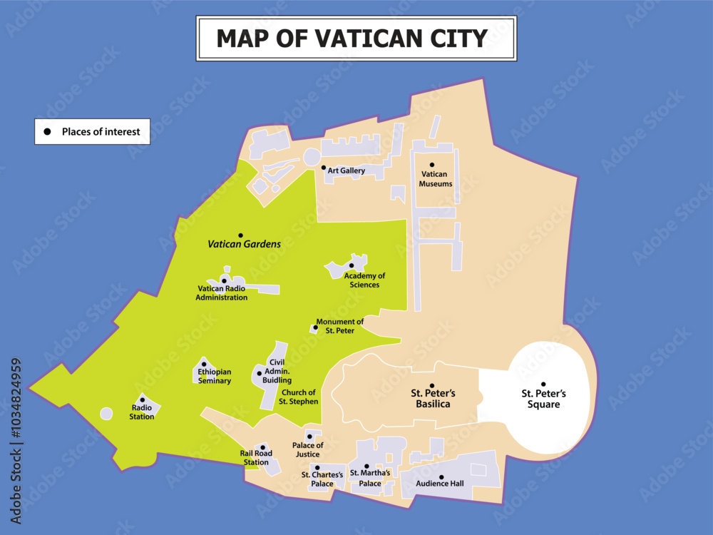 European Country Geography Political map. Political map of country with ...