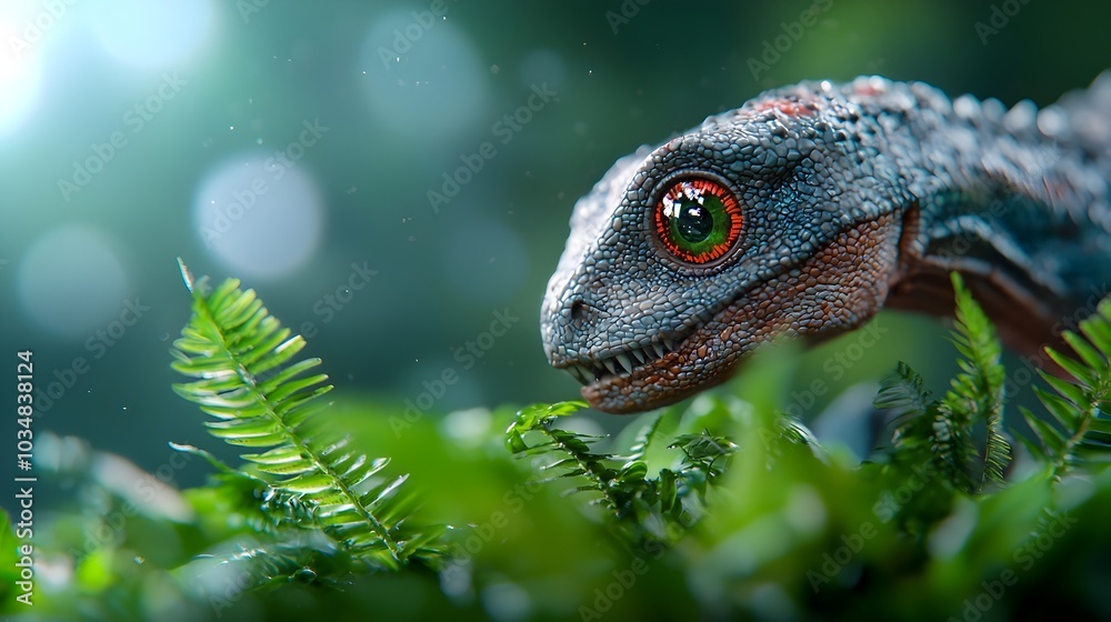 Futuristic AI powered robotic animals seamlessly integrated with a ...