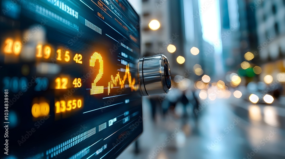 Cutting edge financial hub powered by advanced and holographic data ...