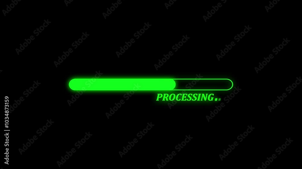 HUD progress loading bar. Digital connection loading bar icon animation ...