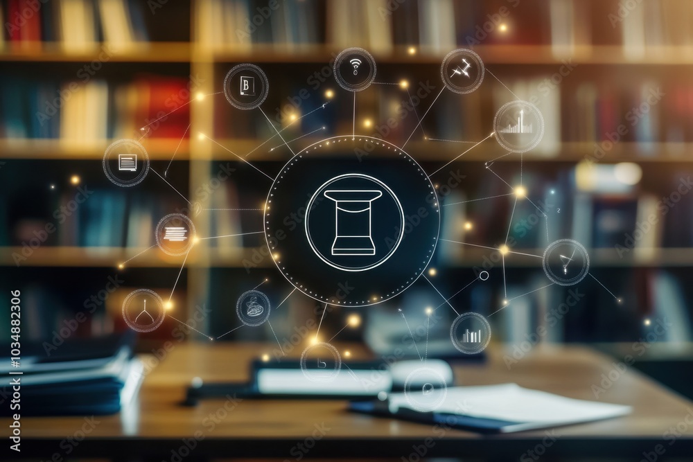 Depict an advanced education system where blockchain certificates and ...