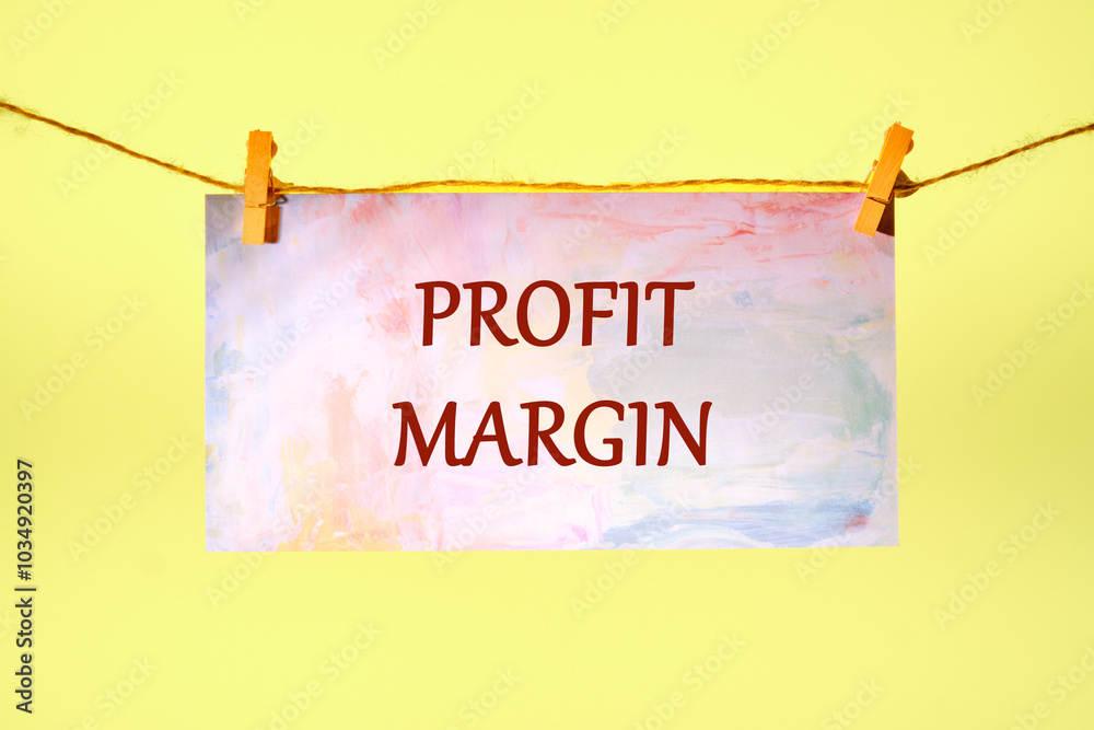 Business and financial concept. PROFIT MARGIN words. text written on a ...