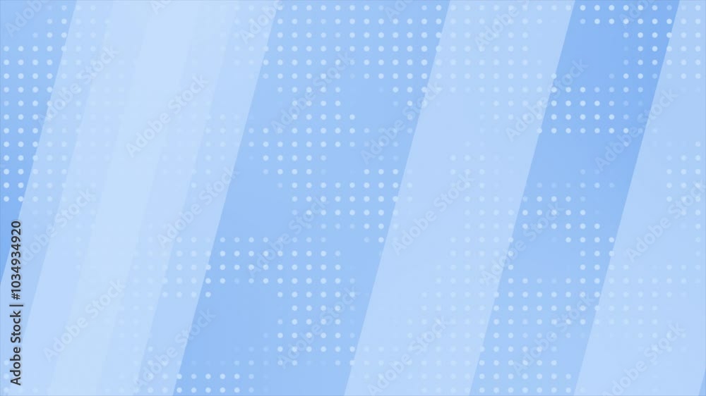 Royal blue color diagonally moving shapes with circular dots halftone ...