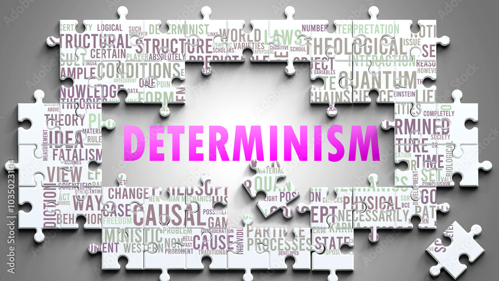 Determinism as a complex subject, related to important topics. Pictured ...