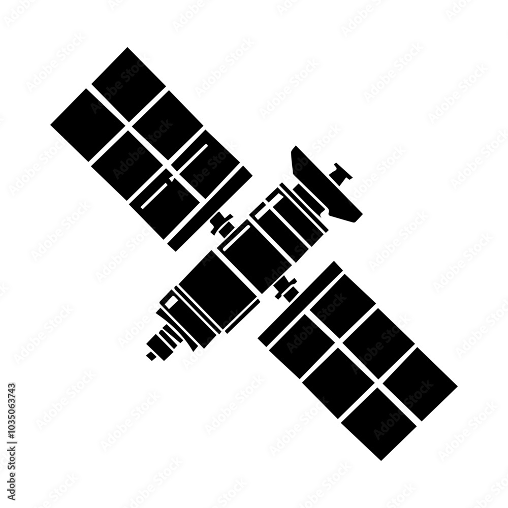 satellite icon, simple satelite globe signal vector symbol. Stock ベクター ...