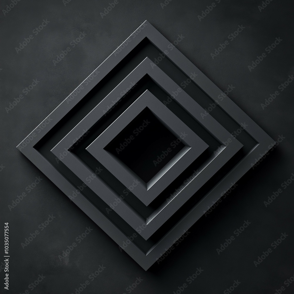 Extremely sharp details with crisp edges of A single, bold geometric ...