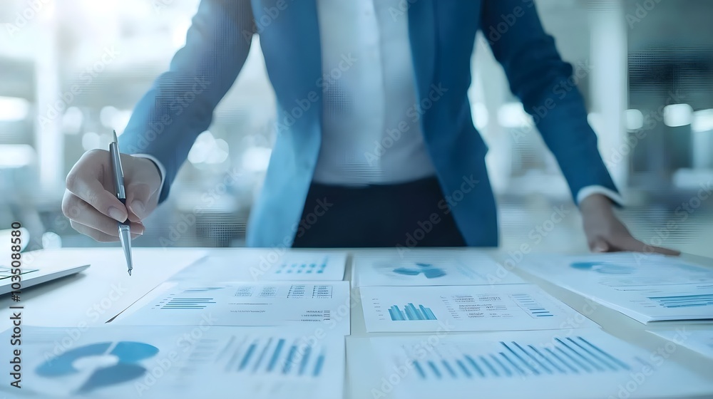 Product manager organizing visual aids, enhancing team collaboration ...