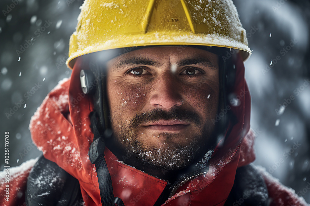 Rescuers help people who are in trouble generative AI concept Stock ...