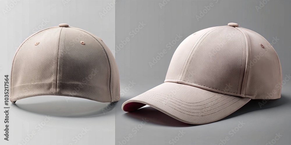 High-quality baseball cap mockup featuring front, back, and side ...