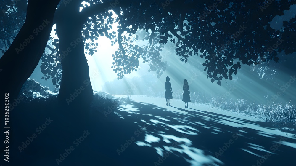 3D characters casting realistic shadows on a flat 2D environment ...