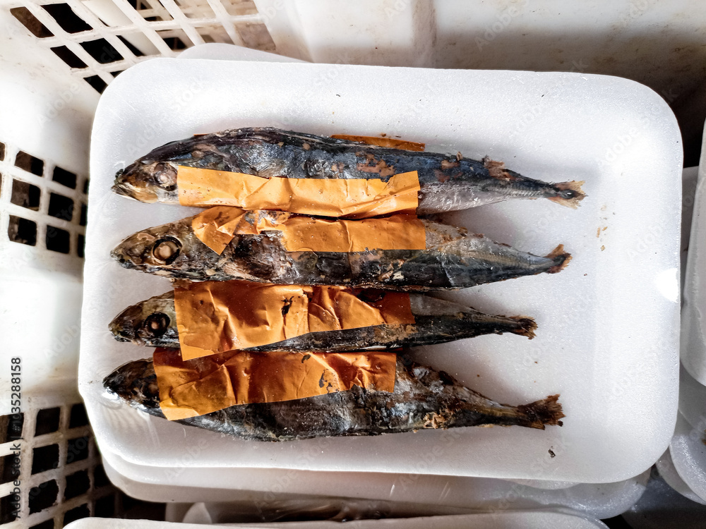 Mackerel fish, raw raw, a different type of pelagic fish, mostly from ...