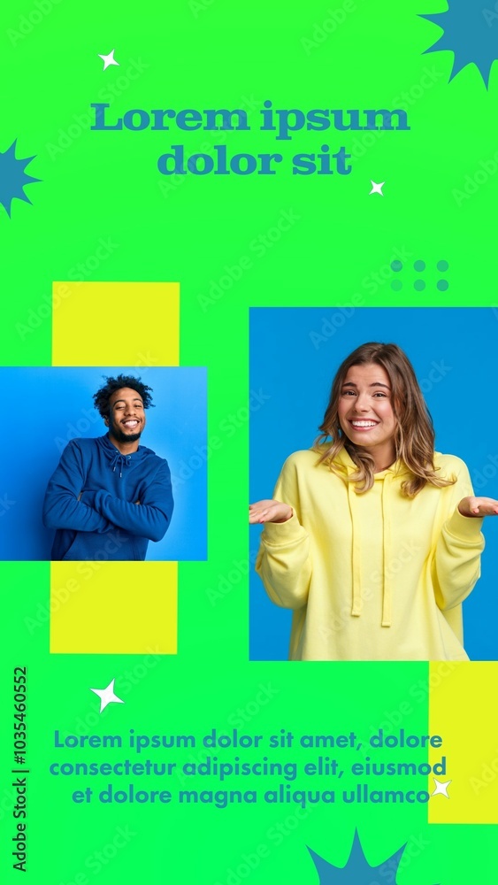 Retro Social Media Post Stock Template | Adobe Stock