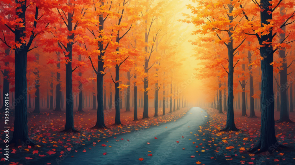 Vibrant Autumn Forest Wallpaper: Fall Colors, Golden Leaves, and Serene ...