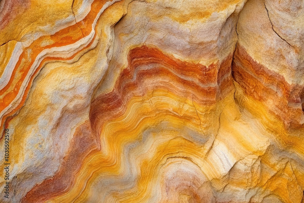 Banded Sedimentary Rock: Geology and Nature Showing Sandstone Texture ...