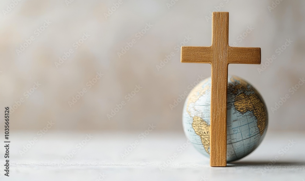 Religious global mission: Spreading the word. Illustration of an open ...