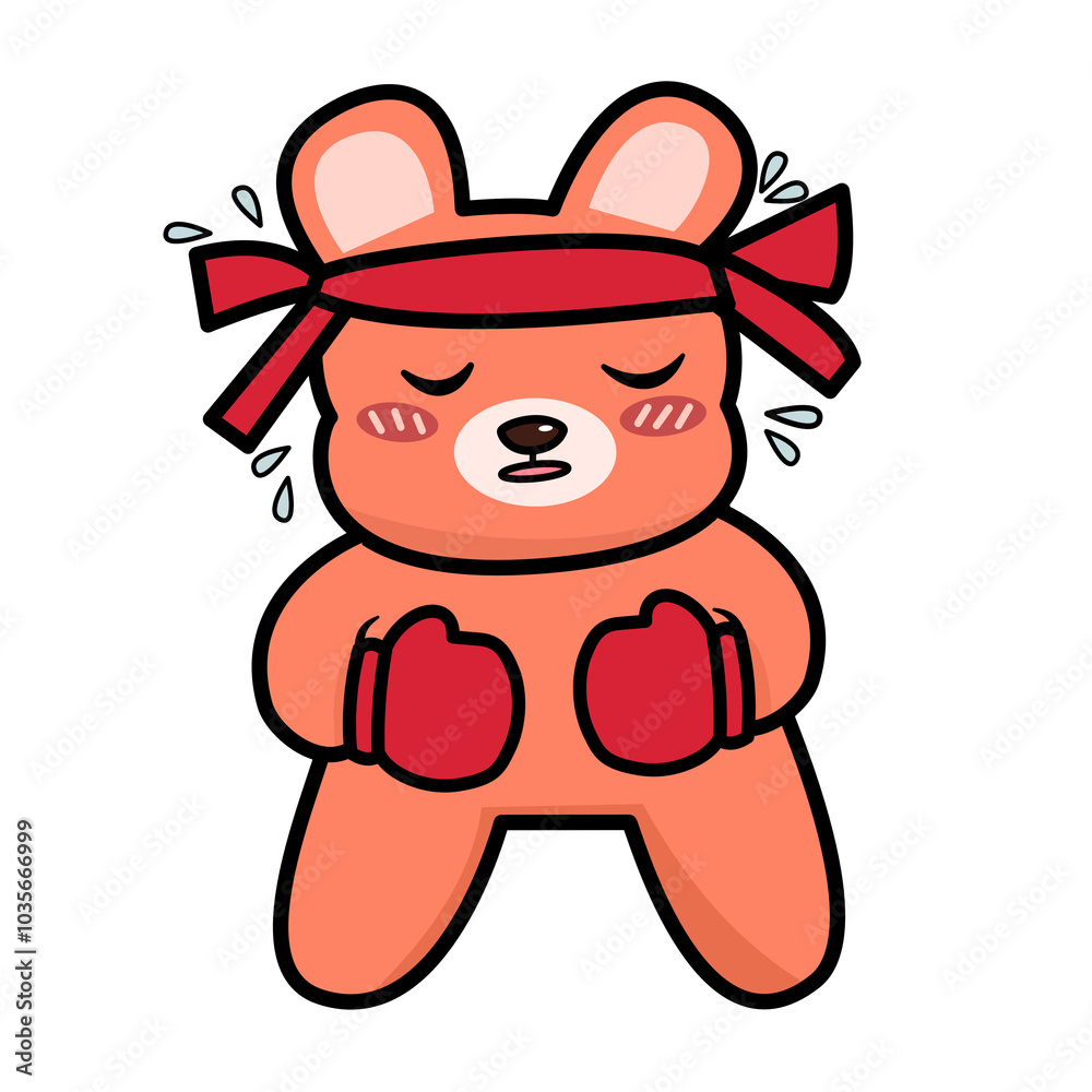 Clip art illustration of flat isolated cute teddy bear cartoon ...