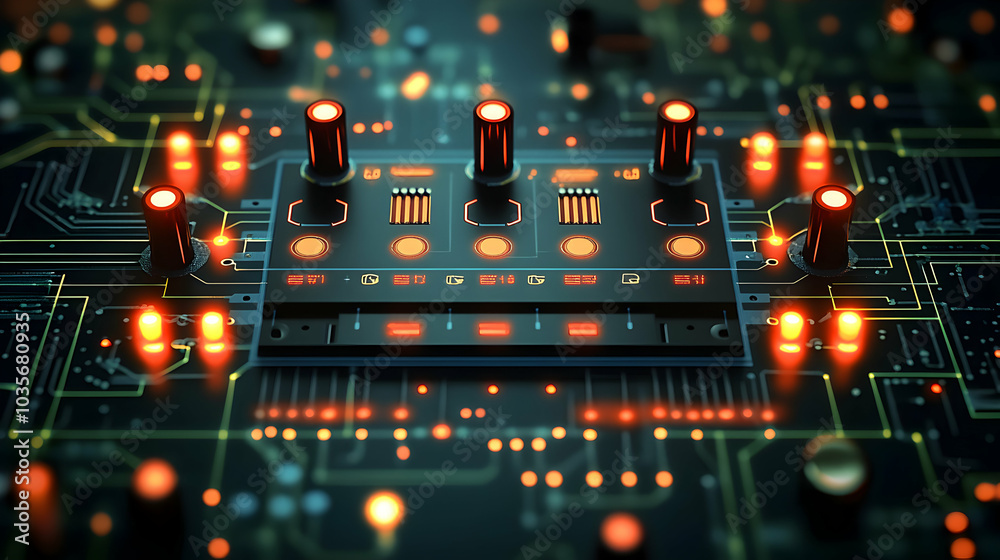 Digital Schematic Illustration of a Simple RC Resistor-Capacitor ...