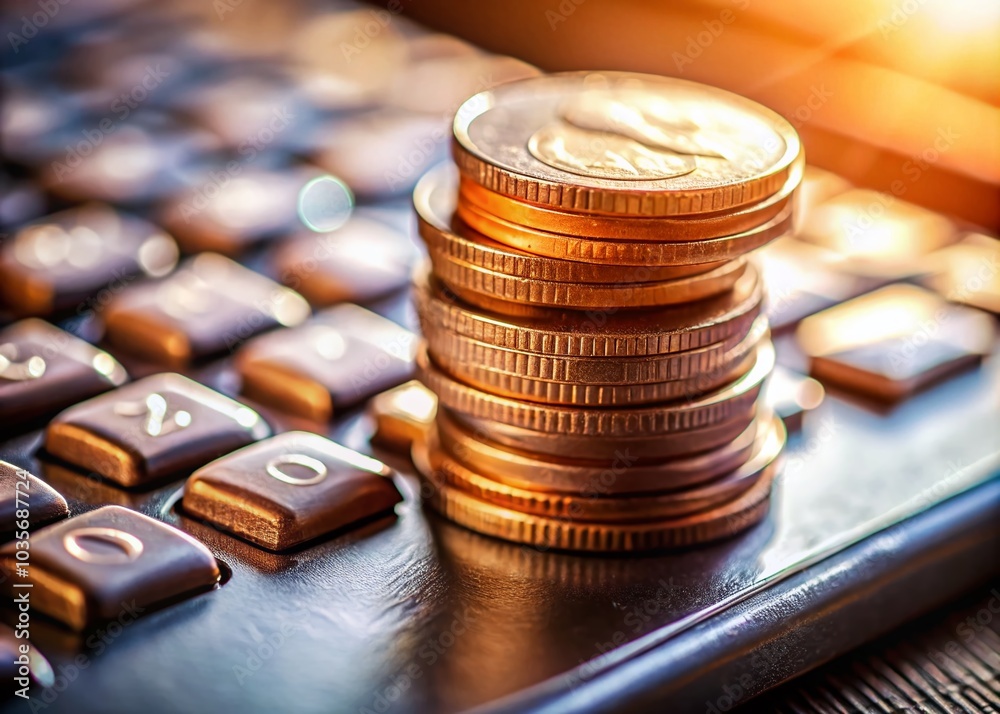 Detailed Macro Photography of Expense Symbol for Financial Management ...