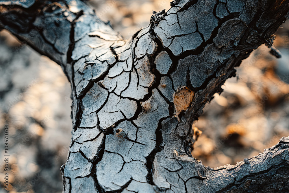 Trees withering under the stress of extreme heat and drought Stock ...