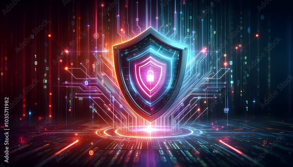 a shield with a glowing background and a glowing background with a ...