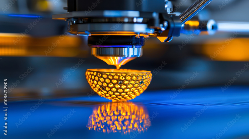 3D printing technology is showcased with close up of printer nozzle ... 3D printing technology is showcased with close up of printer nozzle ...