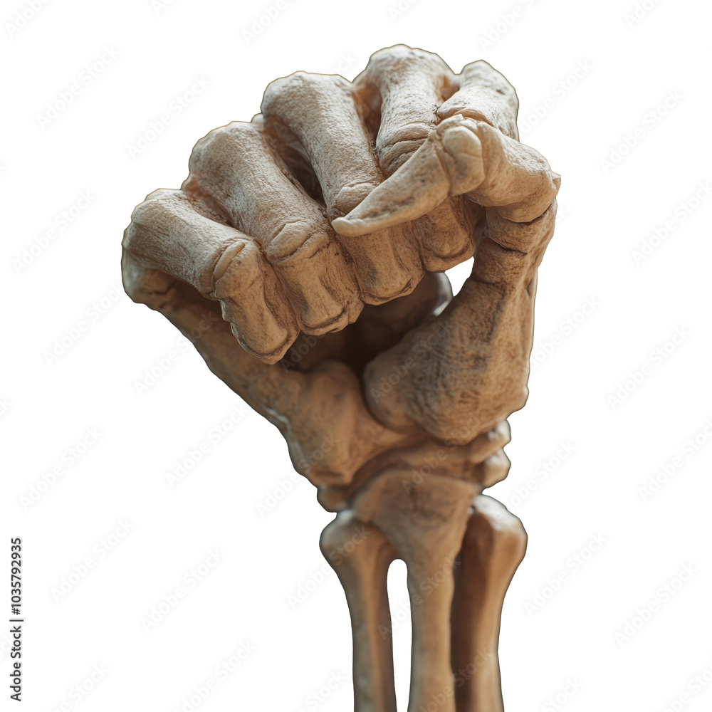 Ancient Bone Hand Fist Symbol on Transparent Background - Made with ...