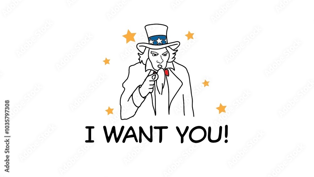 I want You Animated USA Title Intro Stock Template | Adobe Stock
