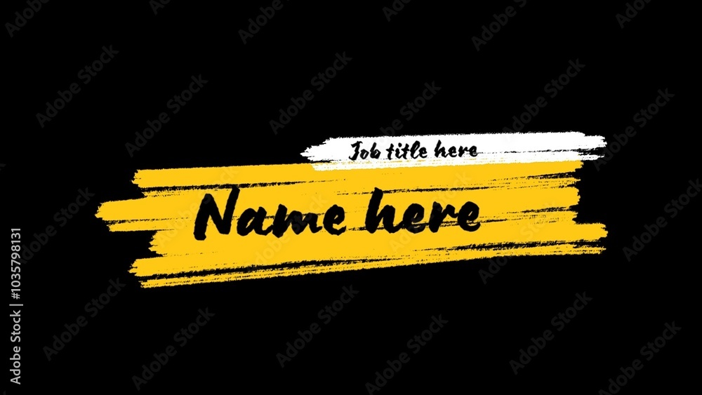 Modern Paint Brush Stroke Lower Third Title Stock Template | Adobe Stock