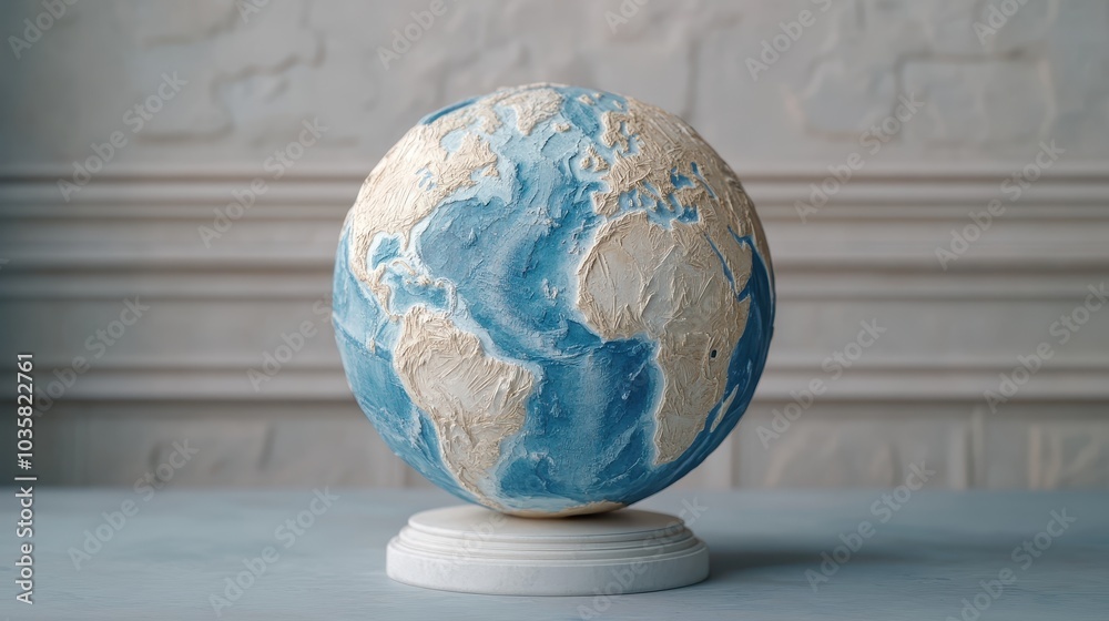 Artistic representation of the earth a unique globe sculpture ...