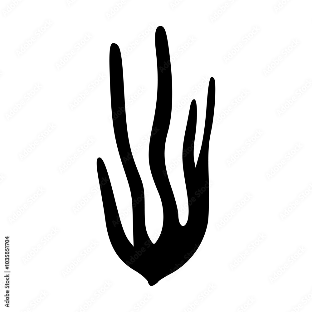 Simple vector illustration of coral, perfect for ocean-themed designs ...