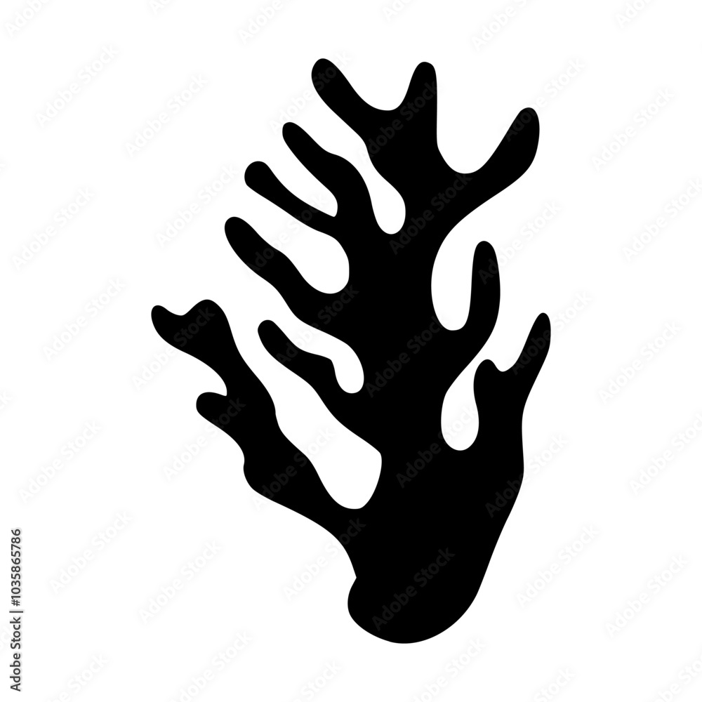 Simple vector illustration of coral, perfect for ocean-themed designs ...