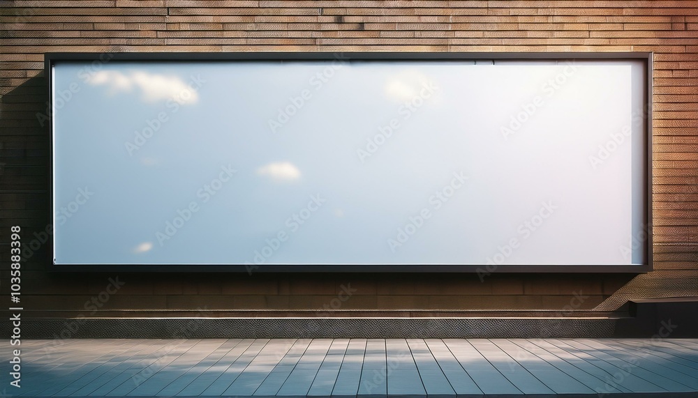 signboard poster mockup on a facade of the building blank space to ...