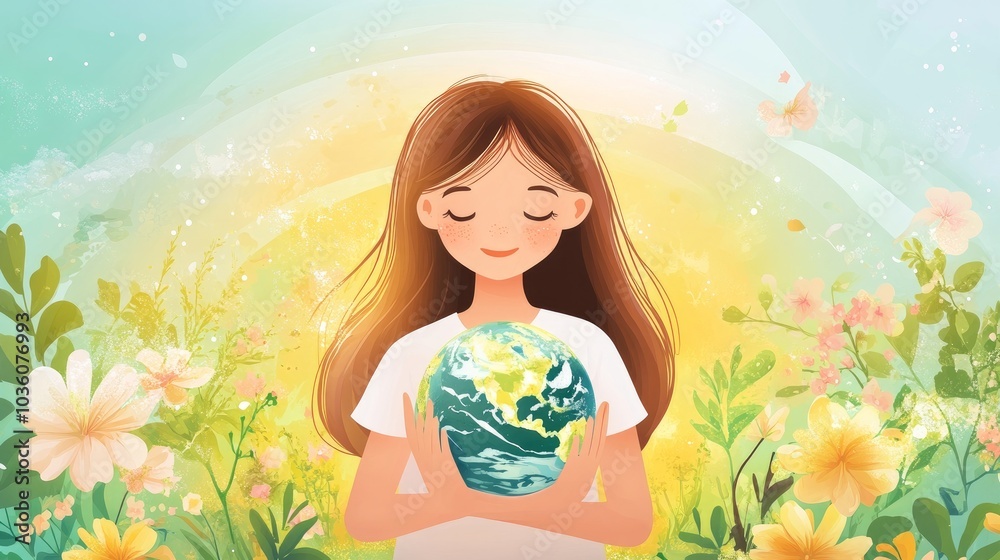 World Kindness Day illustration with Earth map as a central background ...