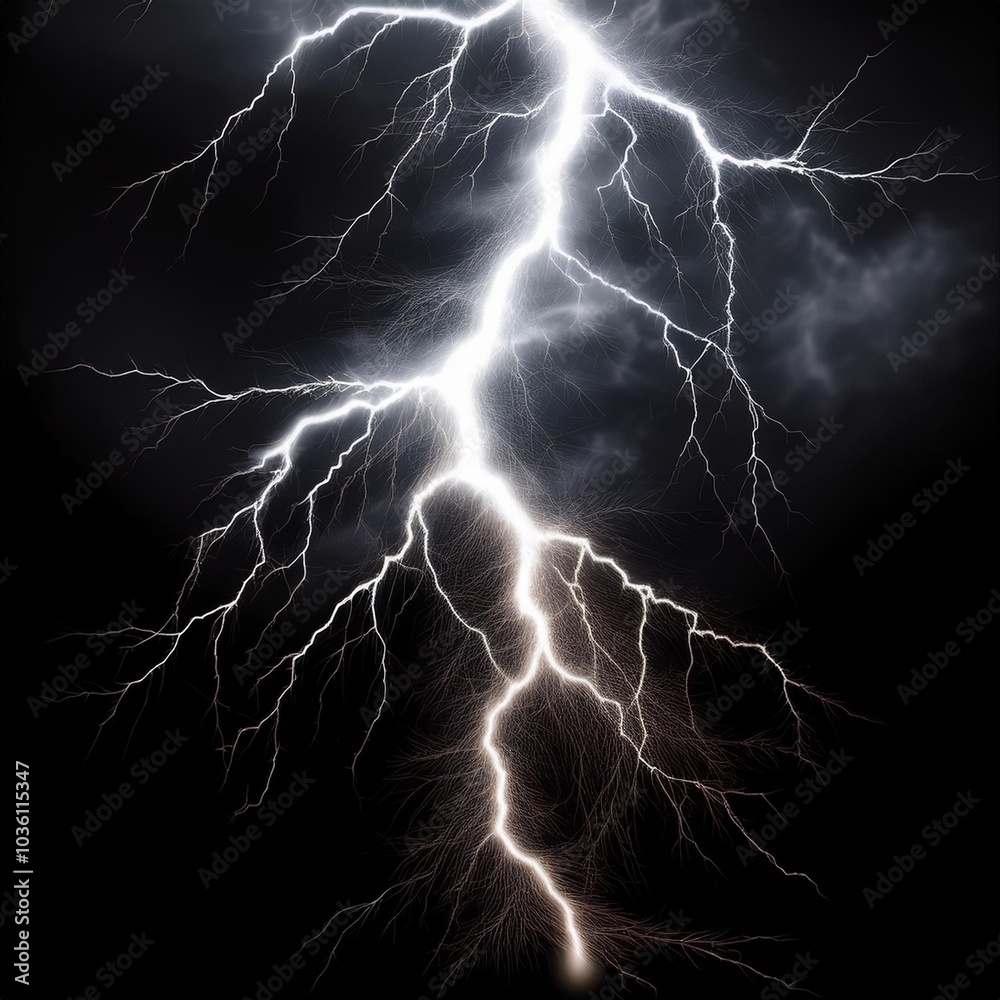 high voltage thunderstorm strikes lifelike lightning bolt effects on ...