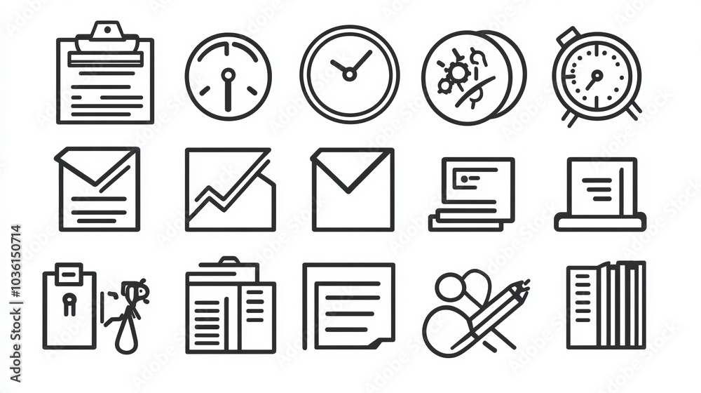 Icon representing the concept of part-time employment, highlighting ...