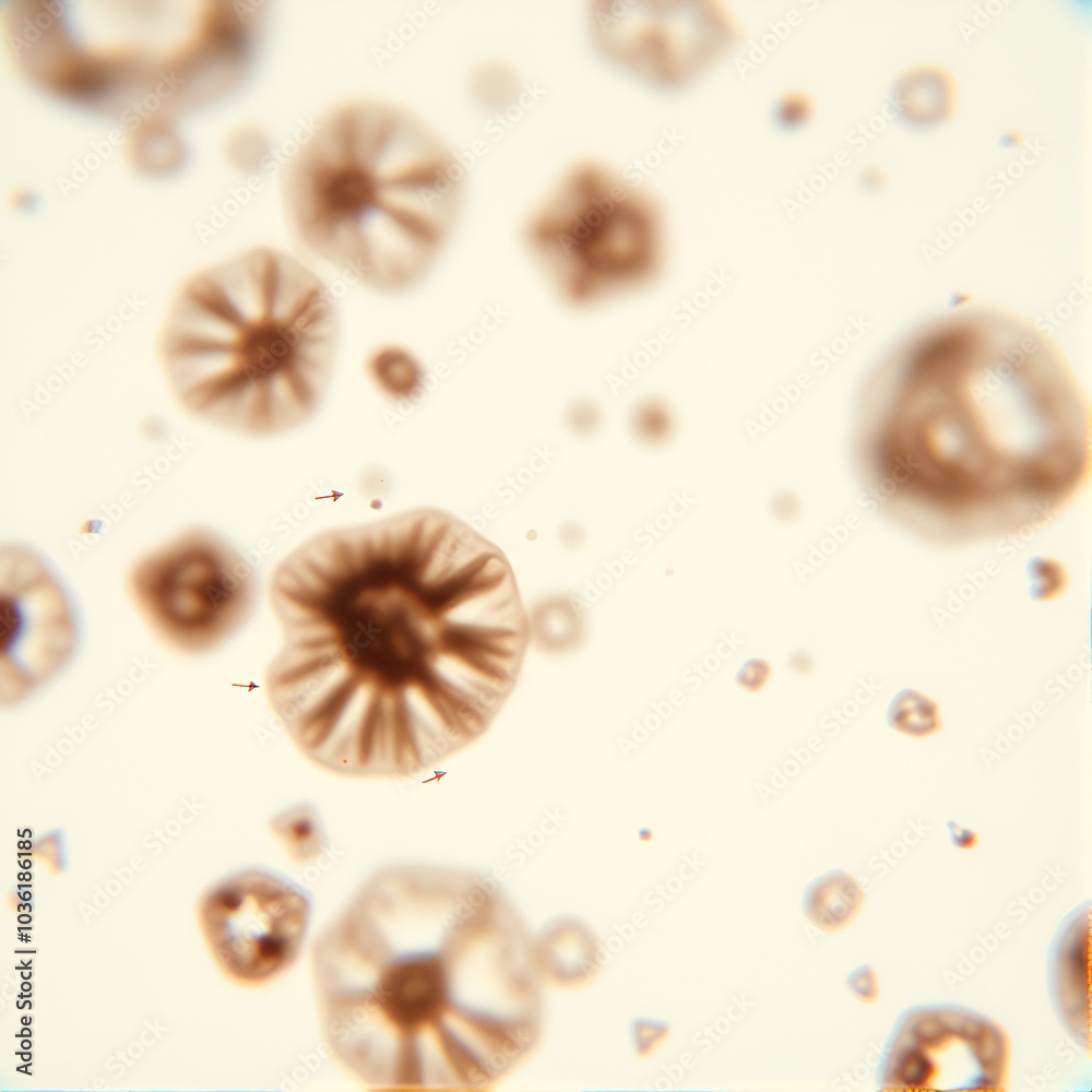 View in microscopic of Candidiasis, fungus infection (Yeast and ...