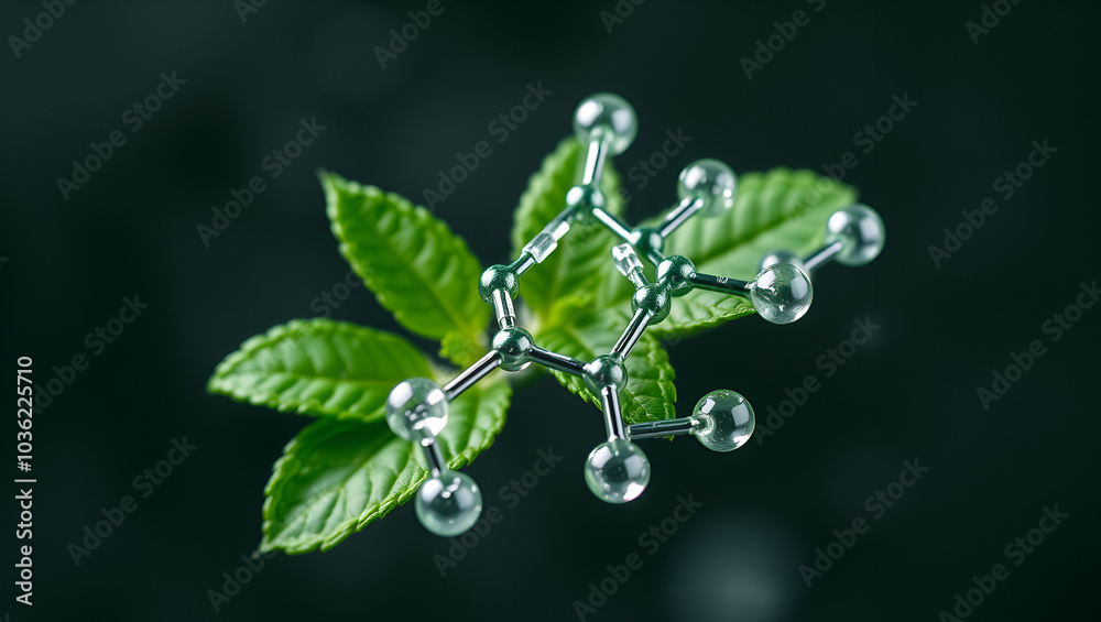 Menthol molecule, is found in peppermint and spearmint. It gives a ...