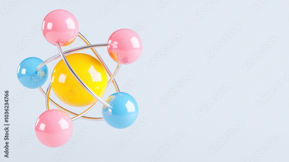 Dynamic visualization of an electron cloud enveloping a nucleus ...