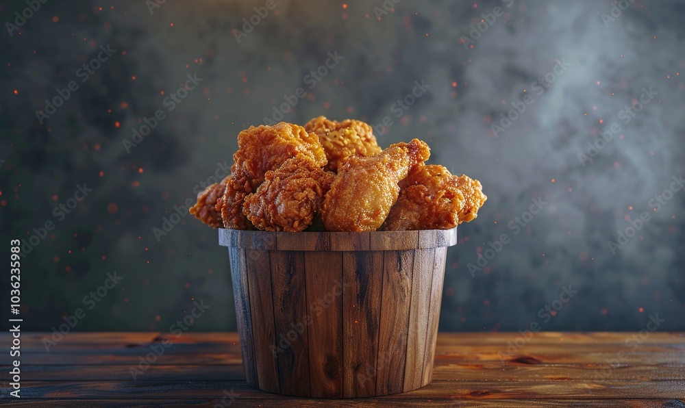 fast food delicious crispy fried chicken fried chicken pieces ...